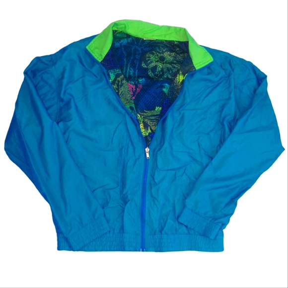 Speedo | Jackets & Coats | Speedo Nylon Windbreaker Jacket Vintage Neon ...